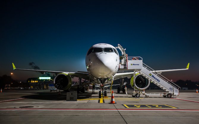 airBaltic Receives New Airbus A220-300 Aircraft. Latvian airline airBaltic