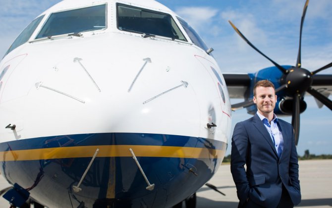 First Blue Islands aircraft in Flybe livery. In preparation its new Flybe