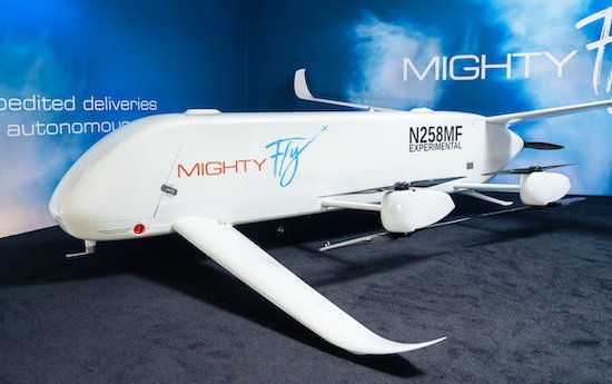 MightyFly unveils third generation autonomous hybrid eVTOL cargo aircraft.