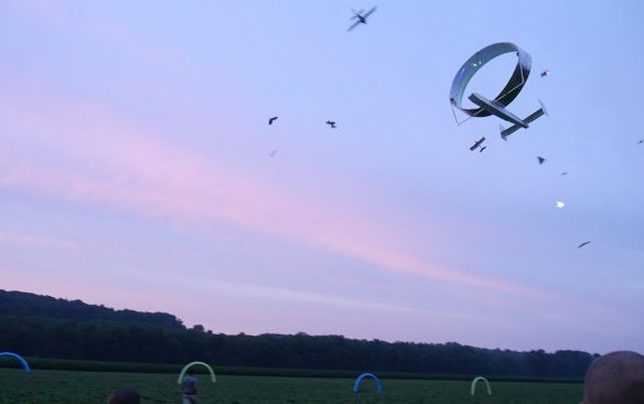 Model Airplane Designer Creates a Large Plane With a Single Circular Wing.