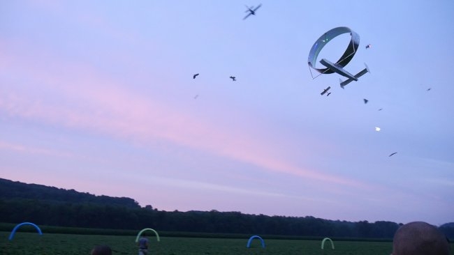 Model Airplane Designer Creates a Large Plane With a Single Circular Wing.