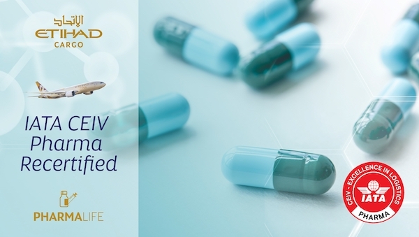 Etihad Cargo achieves IATA CEIV Pharma recertification. Etihad Cargo has