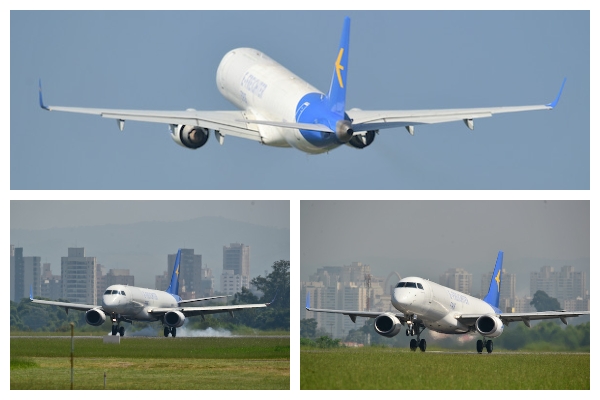First E-Jet converted to transport cargo aircraft made its debut. The first