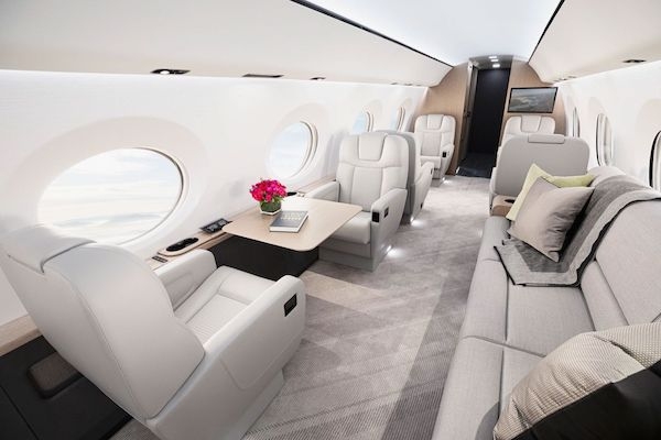 Gulfstream G400 cabin tour launched, getting ready for the first flight.