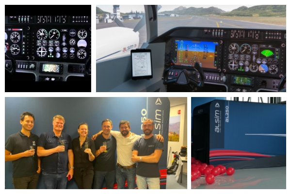 Sky Academy signs for an ALSIM AL250 training simulator. Sky Academy based